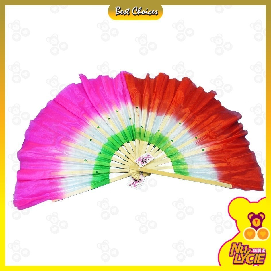 [Ready Stock] Chinese Hand Fan Bamboo Ribs Flutter Fabric Chinese Folk ...