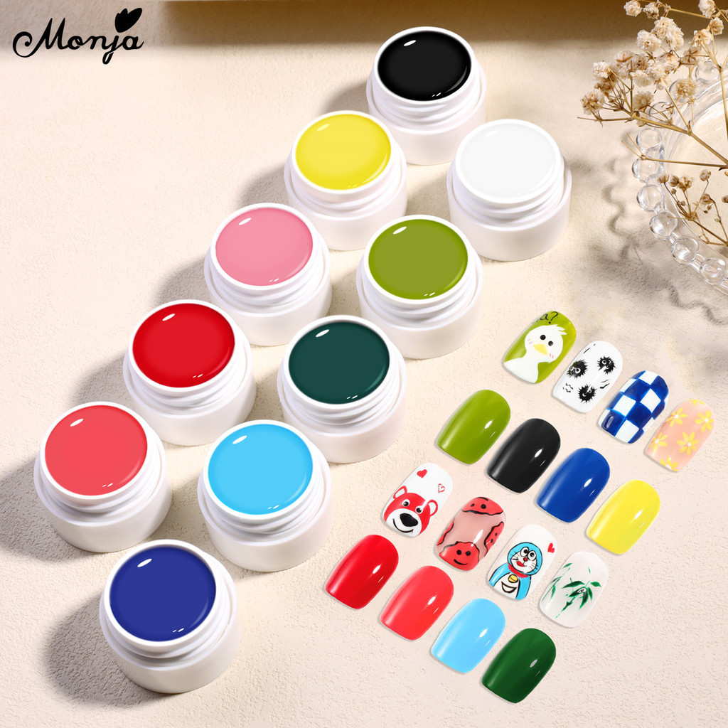 Monja 5ml Pat Painting Gel Nail Polish Gel Gradient Painting Gel Quick ...