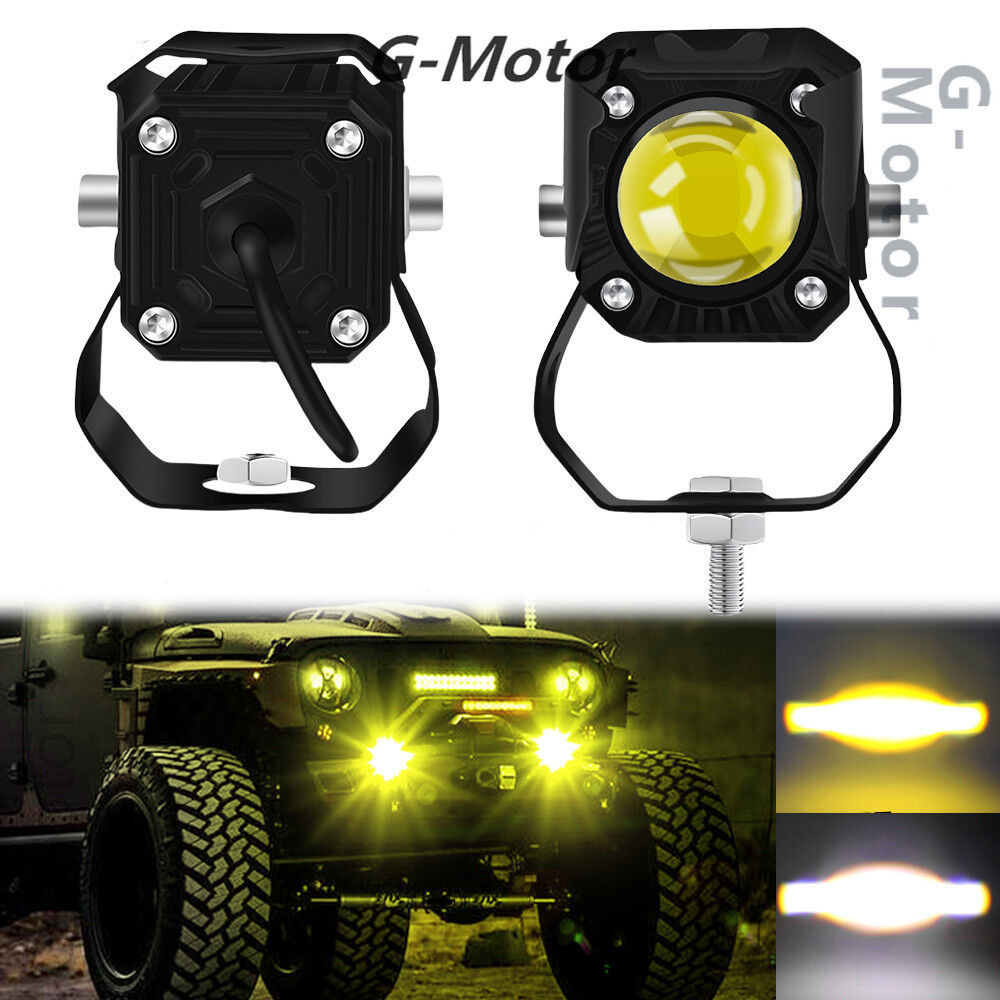 2PCS LED Spotlights Car Spotlights Motorcycle Sport Lights Mini Driving ...