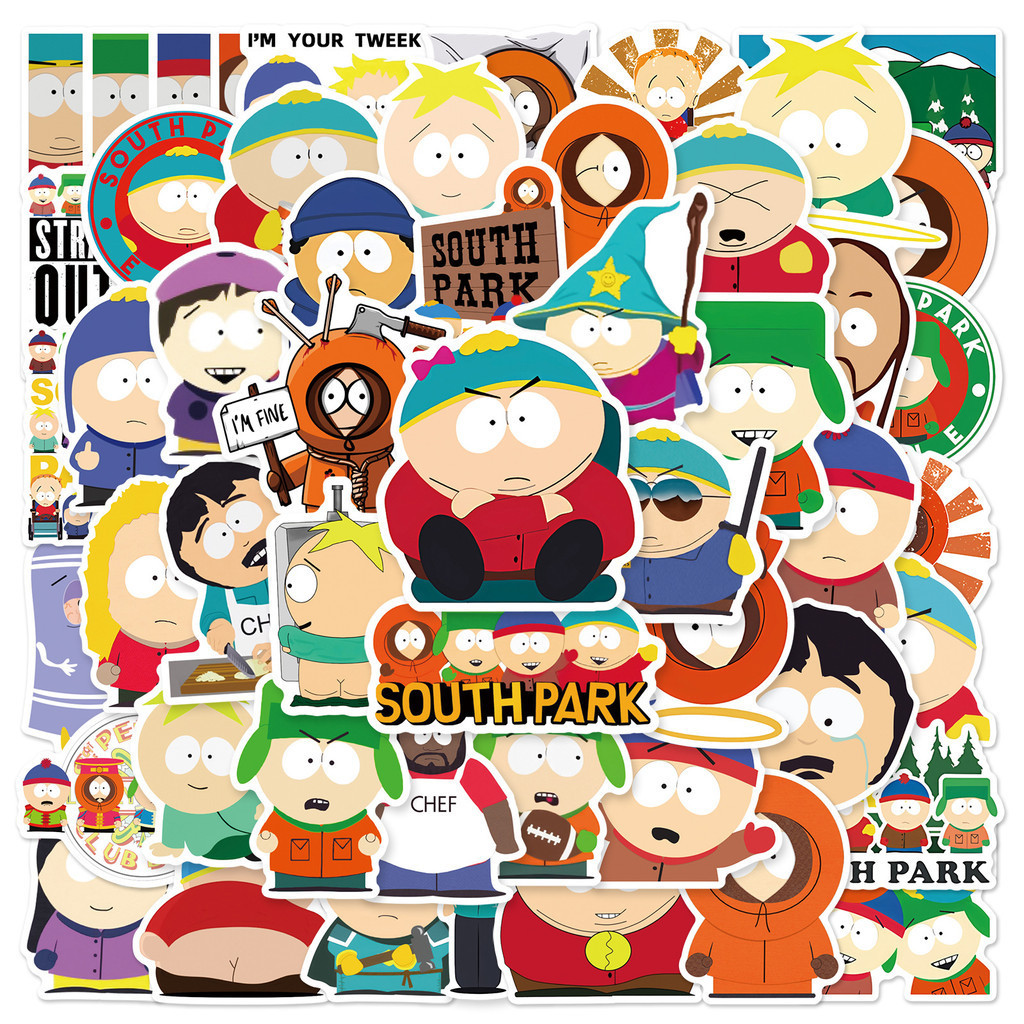 Y&P| South Park Stickers Set Cartoon Graffiti Waterproof Decals Pack ...