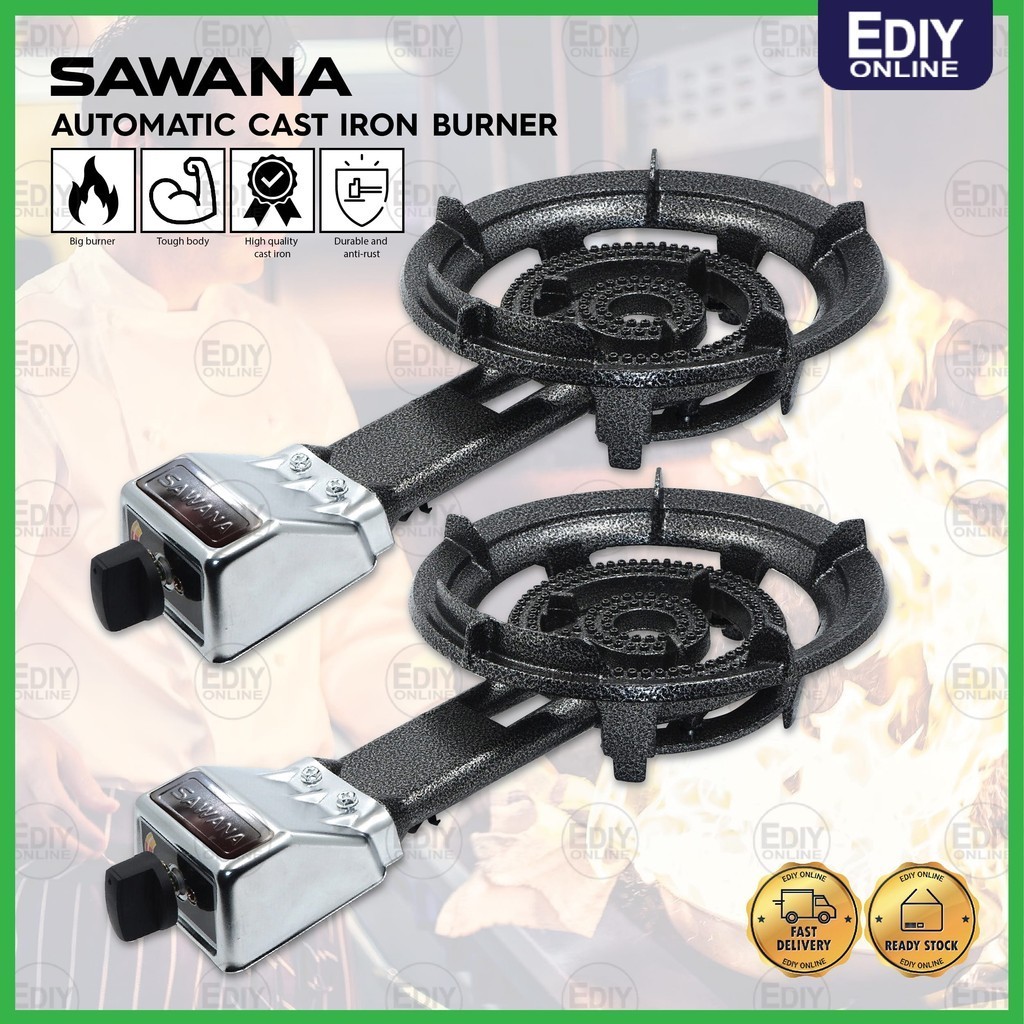 AUTOMATIC CAST IRON BURNER DAPUR GAS STOVE COOKER HIJAU AUTO LOW ...