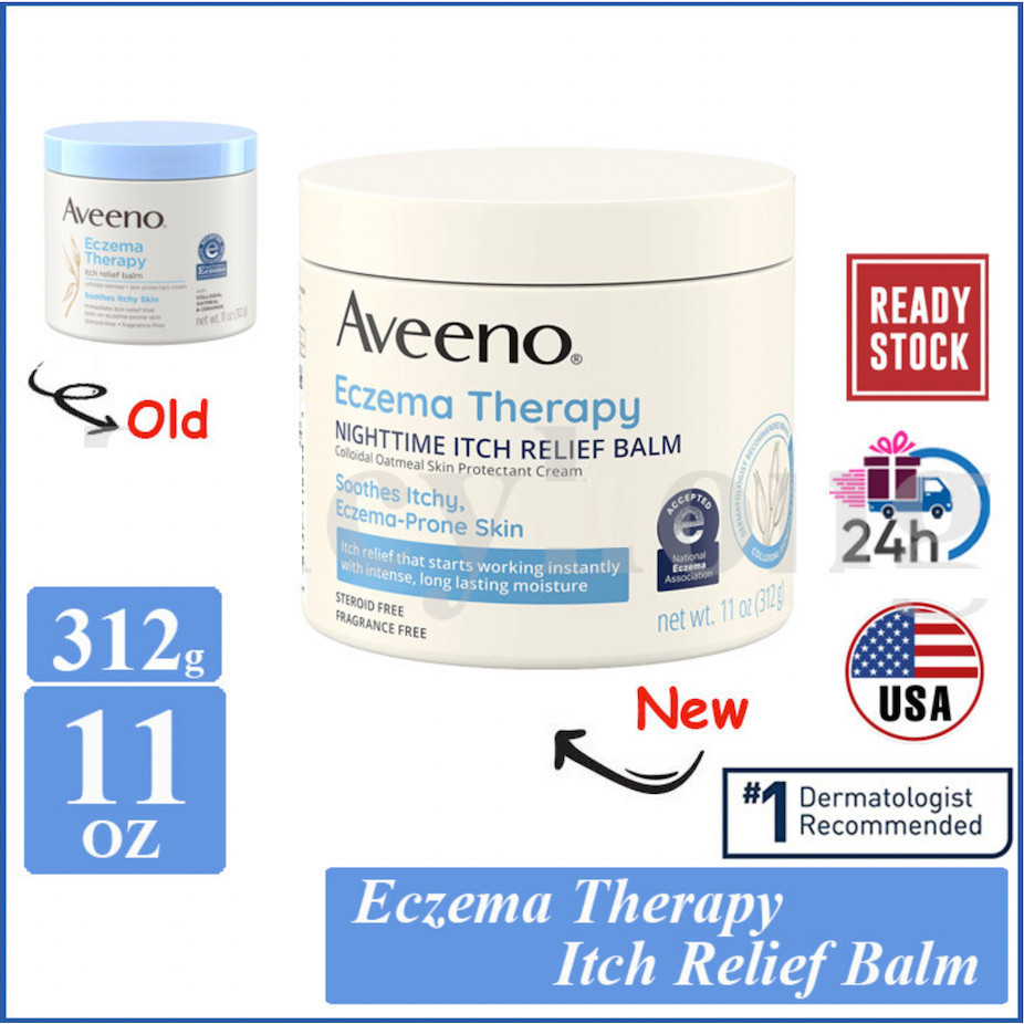 (Ready Stocks) Aveeno, Eczema Therapy Itch Relief Balm (28g, 312 g ...
