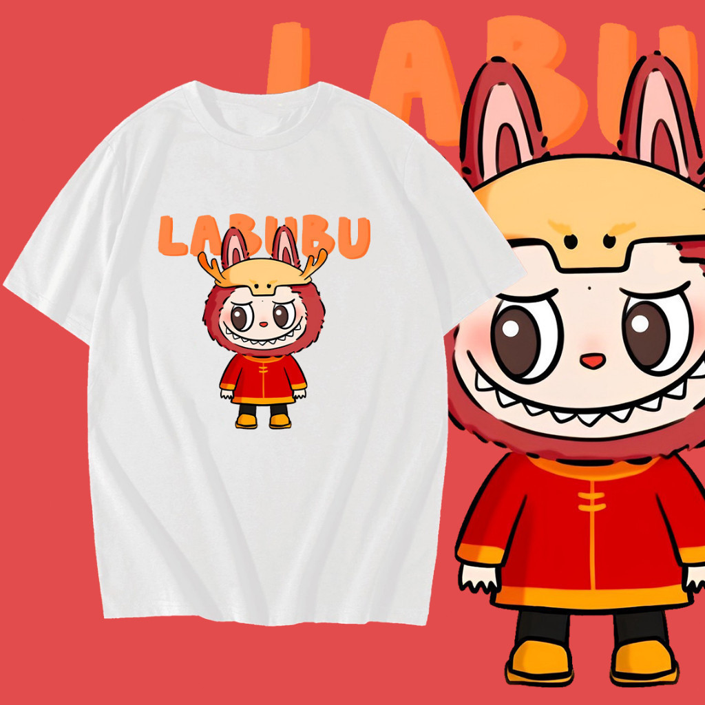 Cotton 1 New Labubu shirt Pop Mart T-shirt NO.26 The Fabric Can Be Worn ...