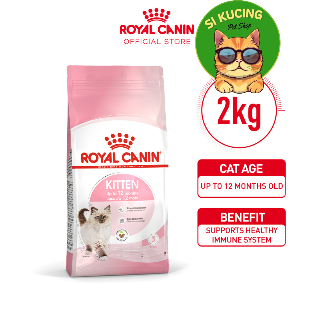 Royal Canin Kitten (2kg) Dry Cat Food Makanan Anak Kucing - Feline ...