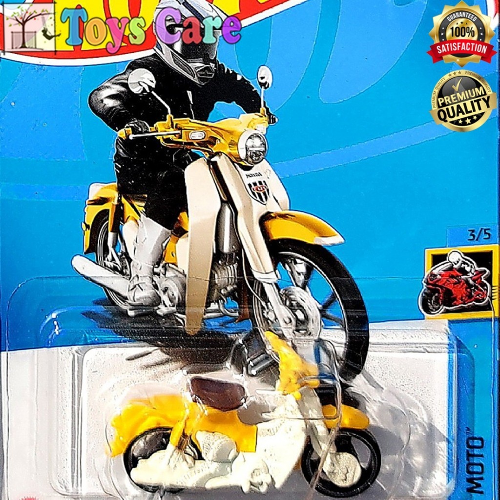 Hotwheels HONDA SUPER CUB 2023 Yellow - SUPER CUP Motorcycle CLASSIC ...