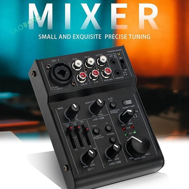 Audio Mixer Sound Mixing Console USB Audio Interface Built-in Effect ...