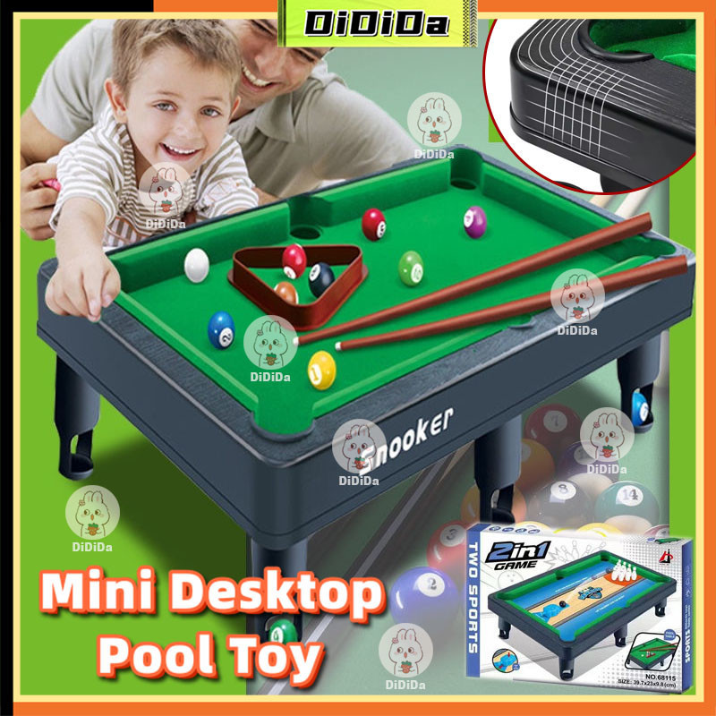 Billiards Mini Desktop Pool Table Snooker Toy Home Indoor Table 2-in-1 ...