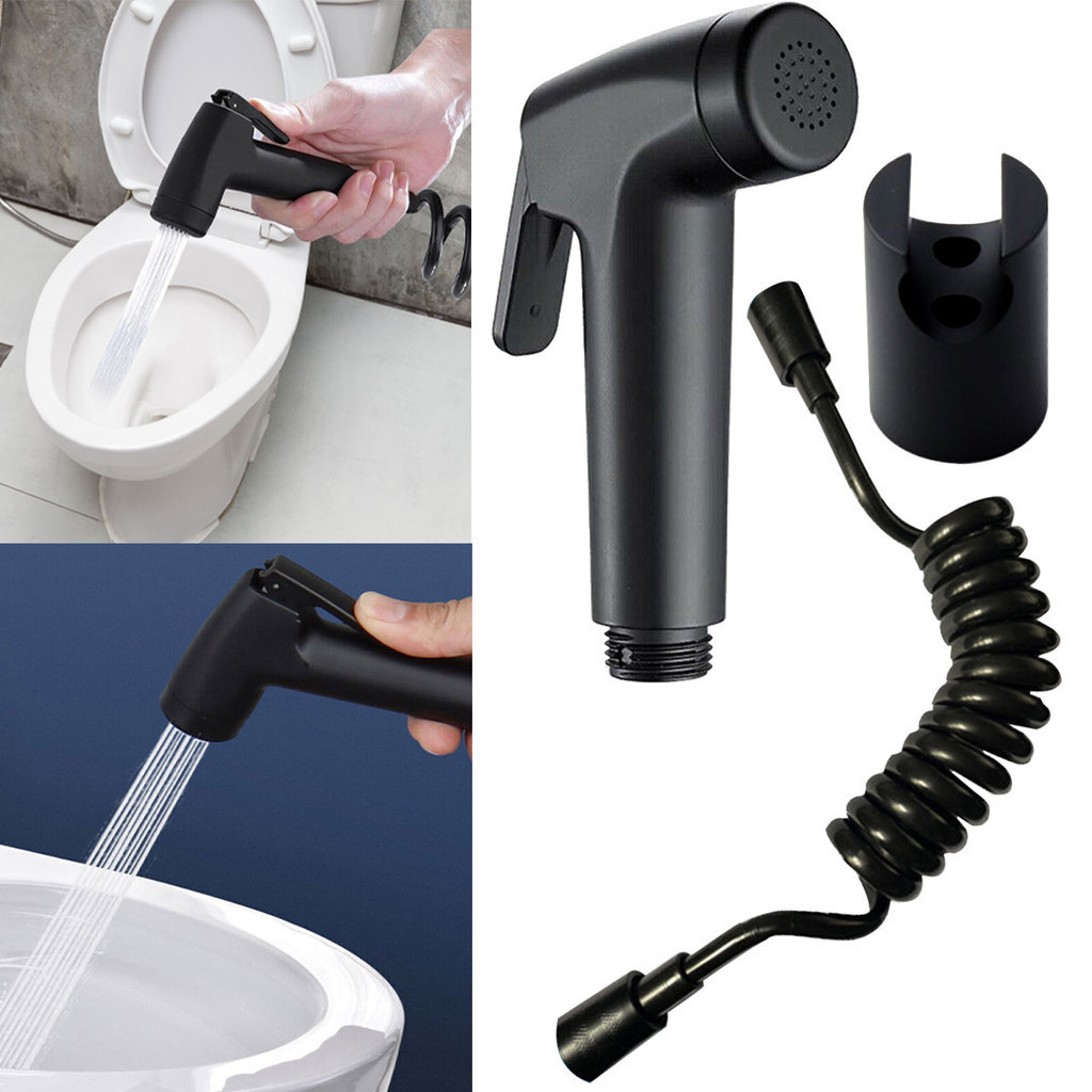 2024 Black Handheld Set Toilet Bidet Faucet Sprayer Self Cleaning ...