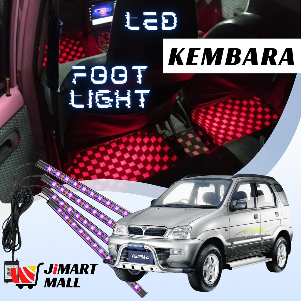KEMBARA LED AMBIENT LIGHT Foot Floor Light Lampu Kaki Kereta RGB ...