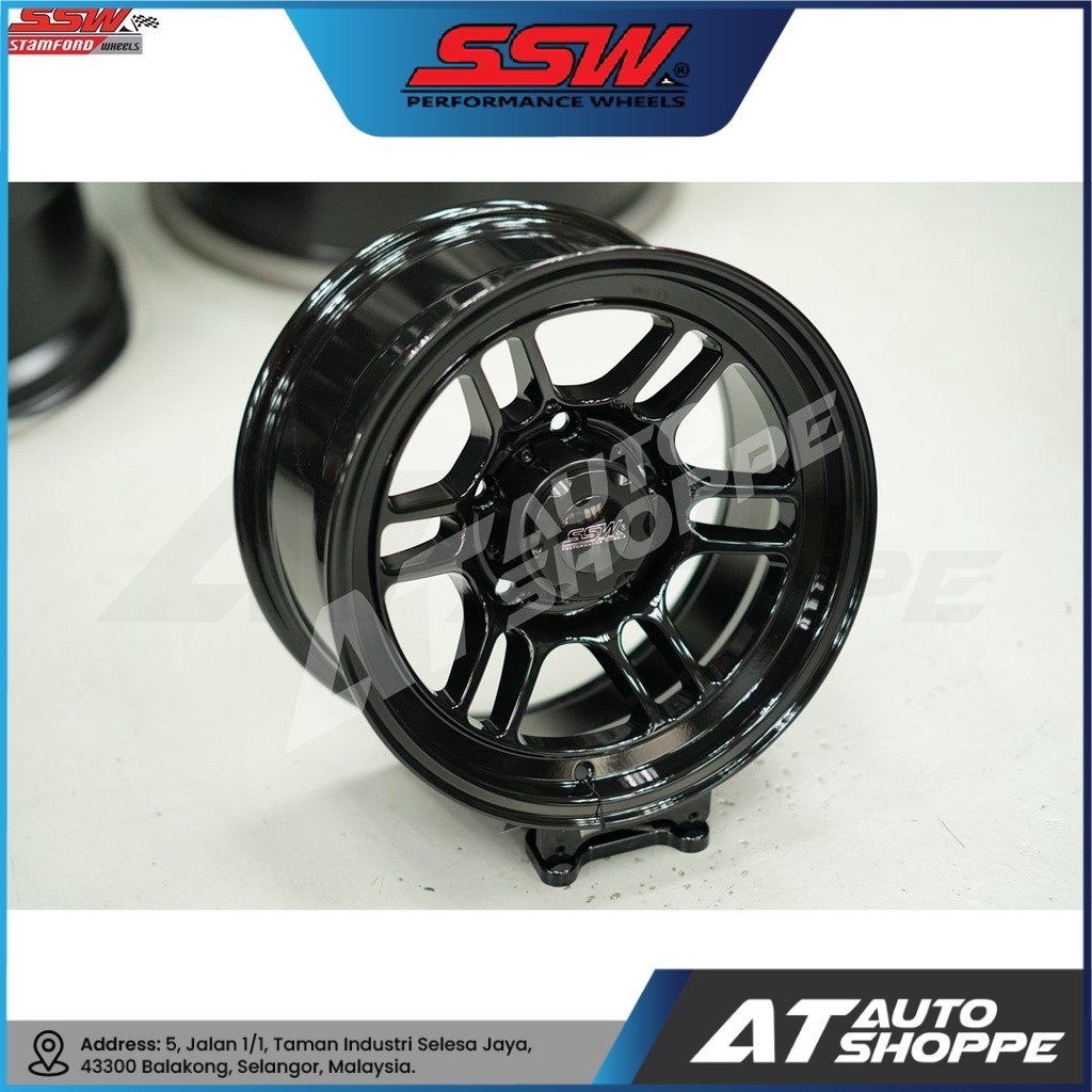 (1PC) SSW S297 GLOSSY BLACK 16X8J ET0 5X139.7 SPORTRIM SPORTRIMS RIM ...
