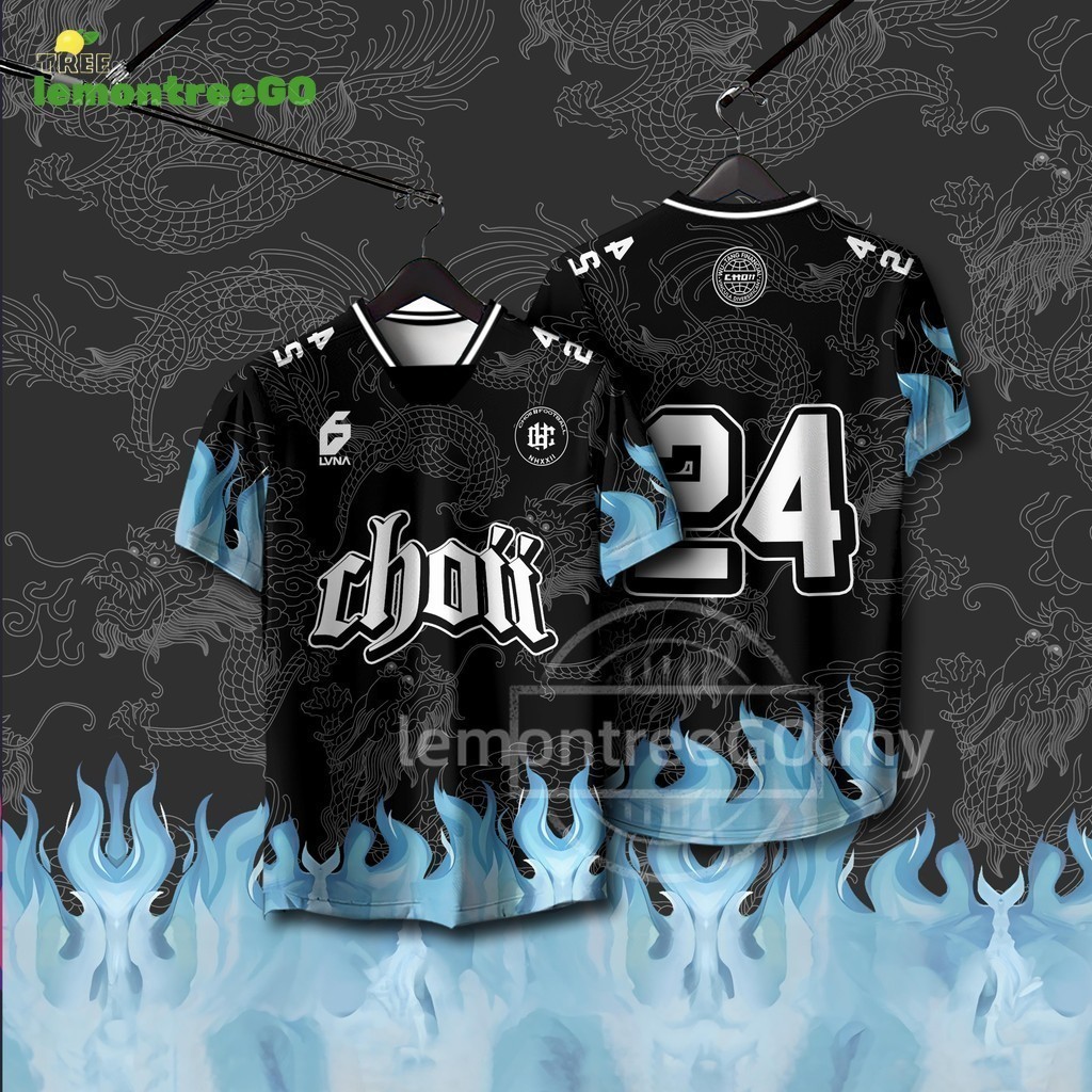 Jersey Viral Dragon Nfl Jersey Custom Baju Hitam Biru Ice Blue Choii ...