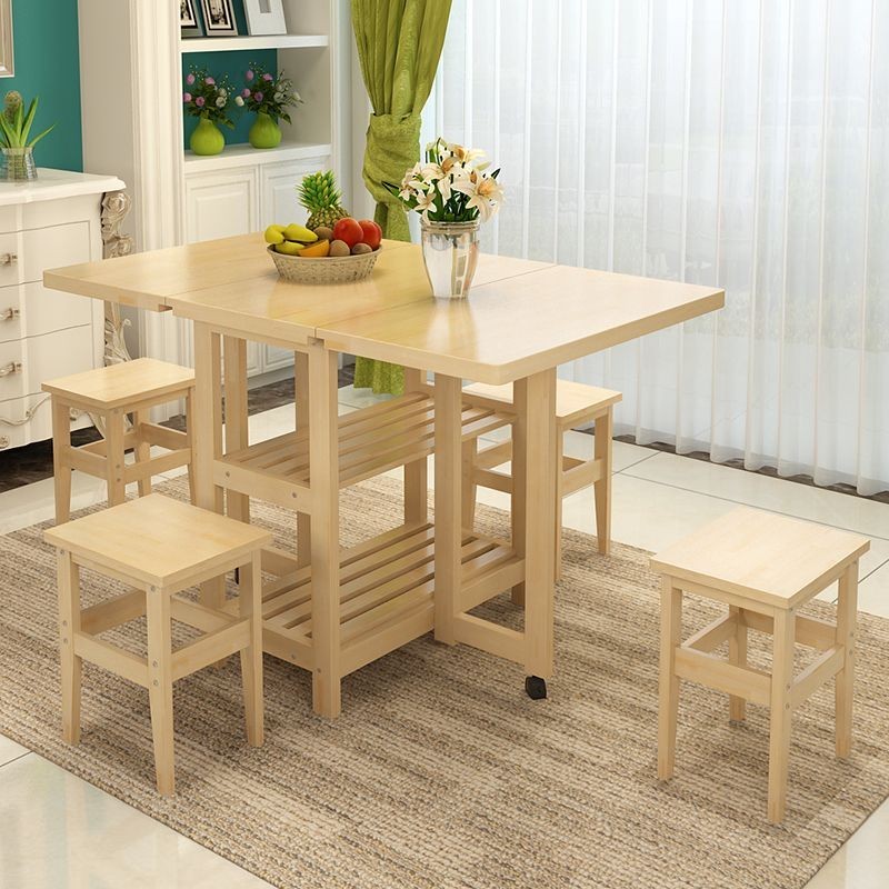 Folding table dining table household table small apartment rectangular ...