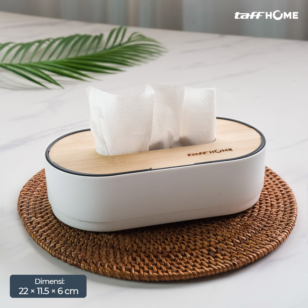 KAYU Minimalist Aesthetic Wooden Tissue Container Box Oval Lifting ...