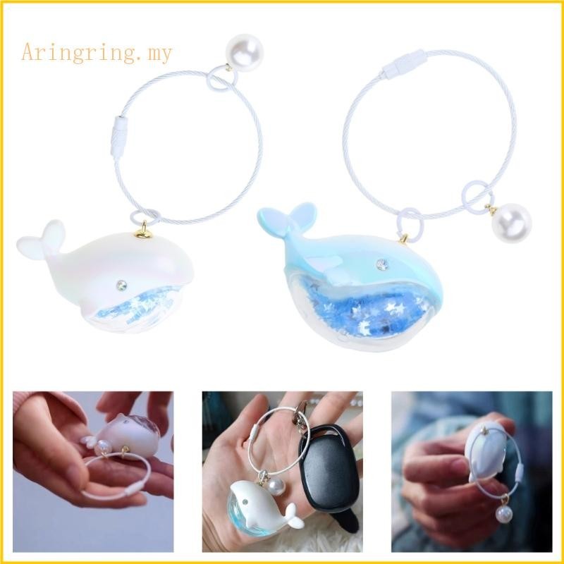ARIN Cute Whale Keychain Marine Animal Doll Keyring Buckle Car Key ...