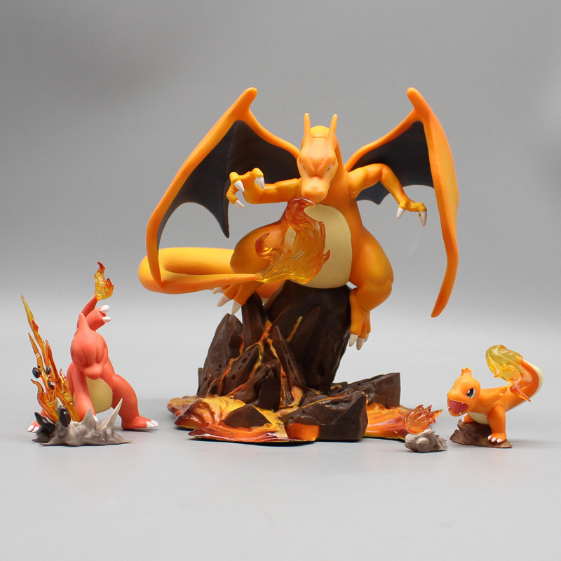 POKEMON Charmander Charmeleon Charizard Model Toy 14cm Height | Shopee ...