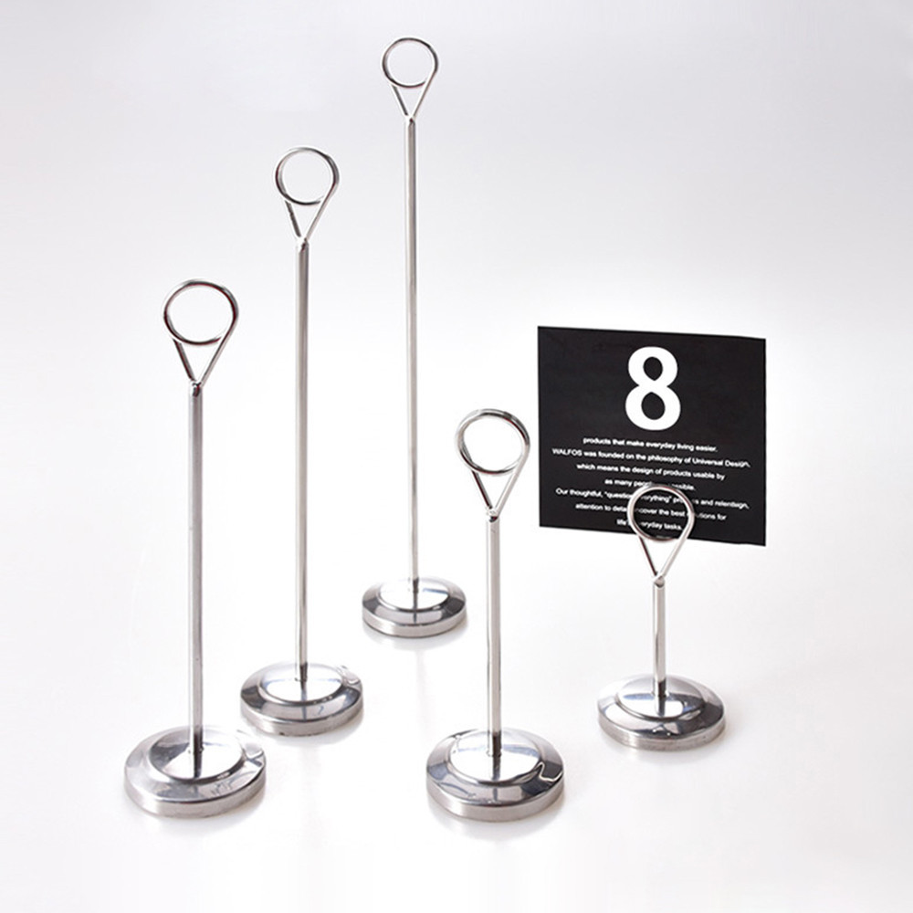 Wedding banquet hotel stainless steel table card holder table number ...