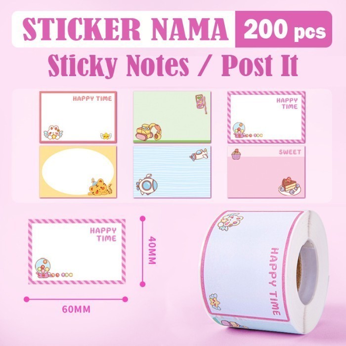 Sticky Notes Label Stickers Cartoon Motif Name Tag Journal Book Jar Jar ...