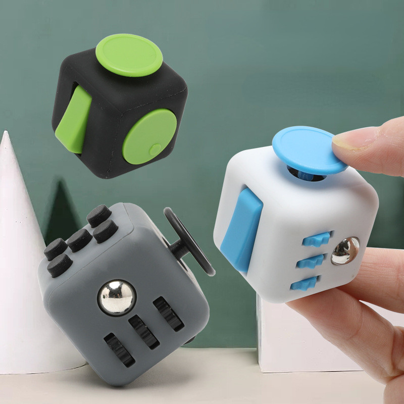 【new】Fidget Cube Stress Reliever Magic Cube Decompress Dice Handle ...