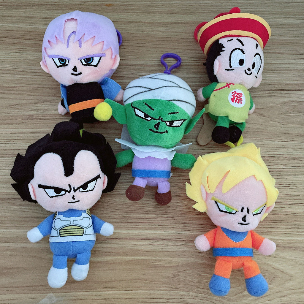 16cm Dragon Ball Plush Keychain Stuffed Toys Goku Vegeta Buu Gohan ...
