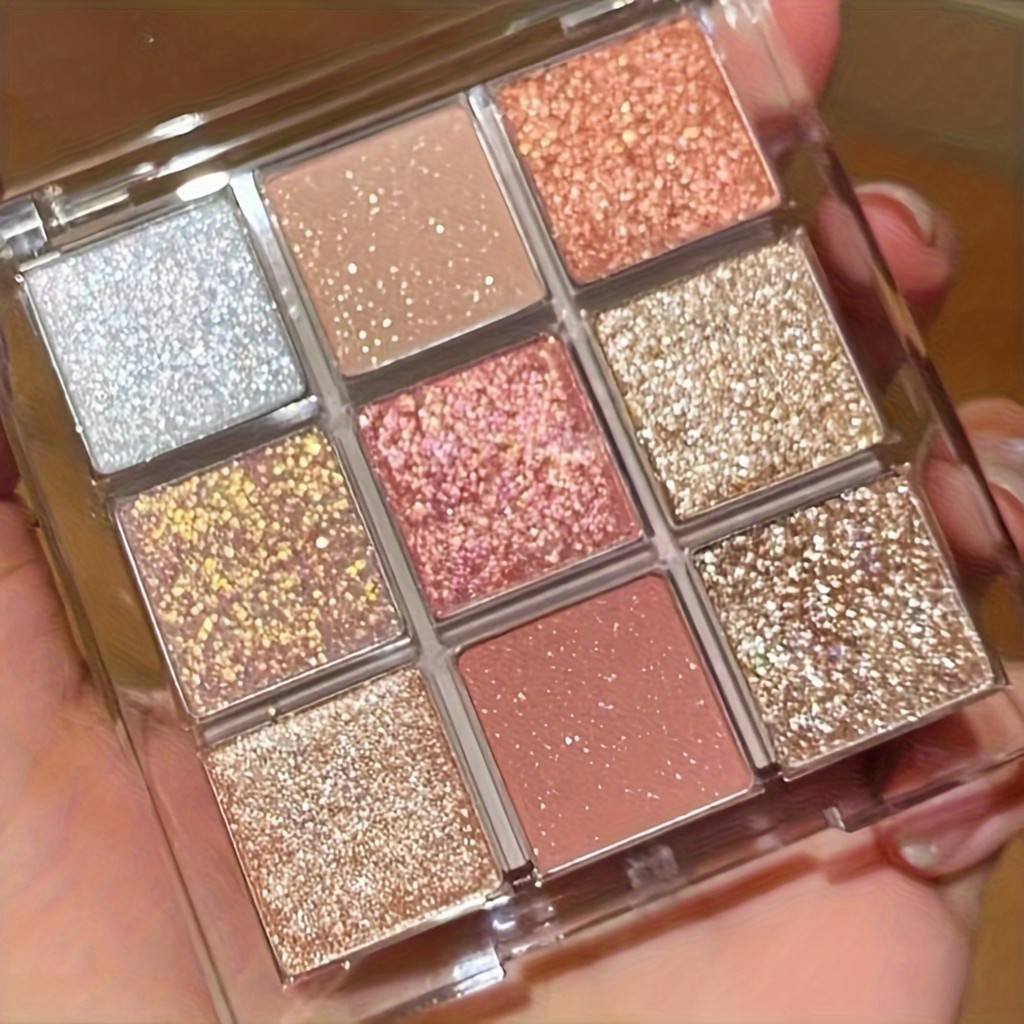 9 Color Pink Eyeshadow Palette, Waterproof, Long-Lasting, Pearly ...