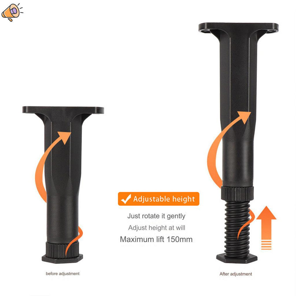 Bed Frame Center Support Height Adjustable Bed Leg Replacement, Frame ...