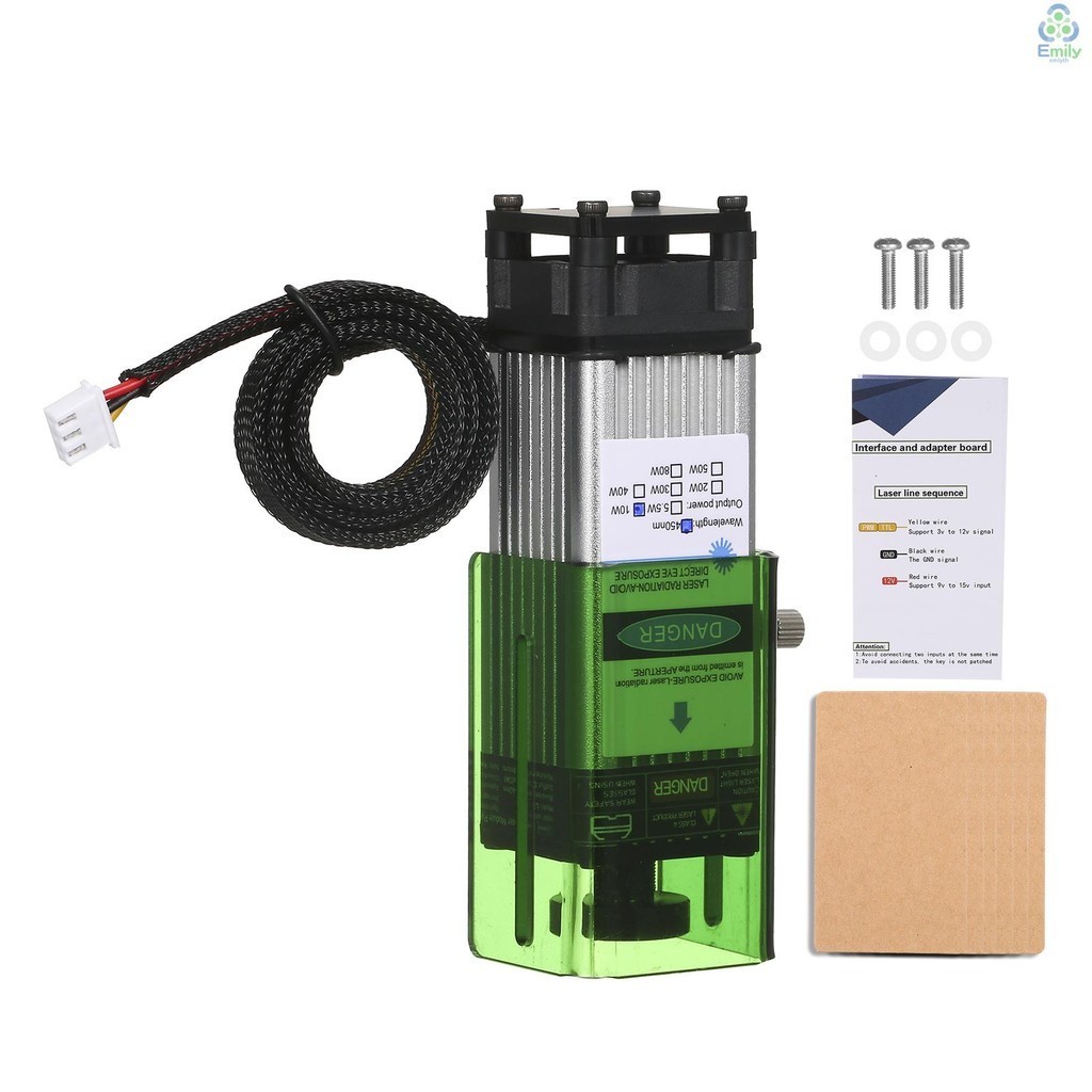 Geevorks 450nm10W Laser Module with Protective Cover Adjustable Focal ...