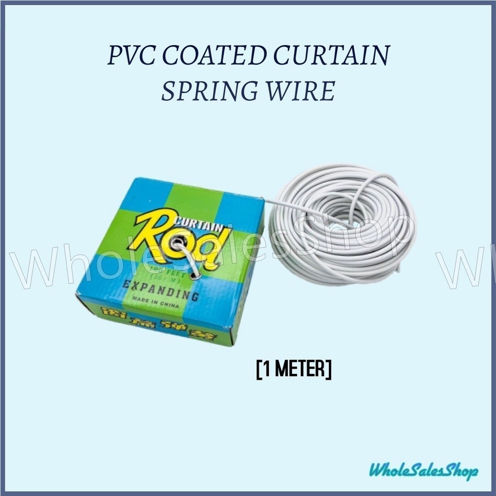 [1 METER] EXPANDING CURTAIN SPRING WIRE PVC COATED SPRING ROPE SPRING ...