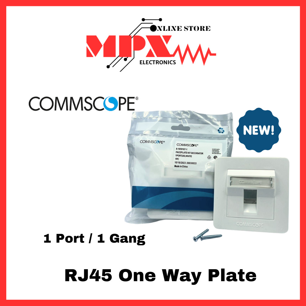 (NEW) Authentic COMMSCOPE 1gang 2gang RJ45 Network Wall Socket Outlet ...