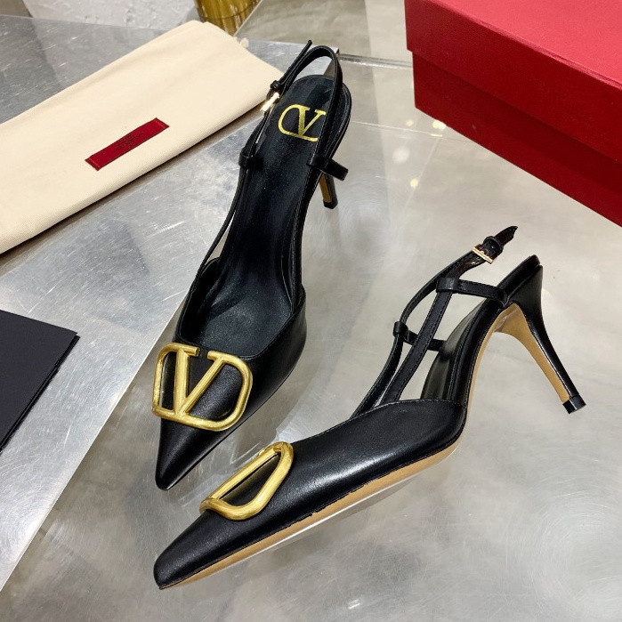 VT 2024 New Pointed V-Button Women's Slim Fit High Heel Sandals (with ...