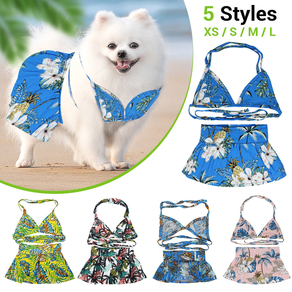 Dogs Summer Rose Floral Swimwear One Piece Sling Swimsuit Breathable ...