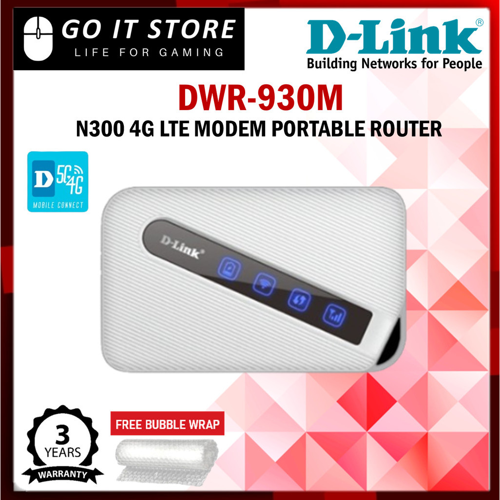 D-LINK DWR-930M GIGABIT N300 4G LTE MODEM PORTABLE ROUTER | Shopee Malaysia
