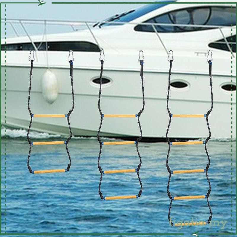 [FigatiaMY] Boat Rope Ladder Marine Rope Ladder,Portable Sturdy Folding ...