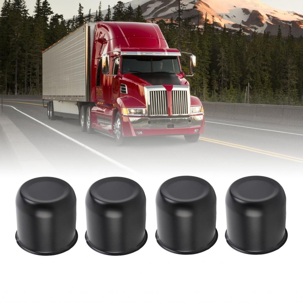 Flyingshop 4pcs 2.95in Push Through Center Caps Carbon Steel Wheel ...