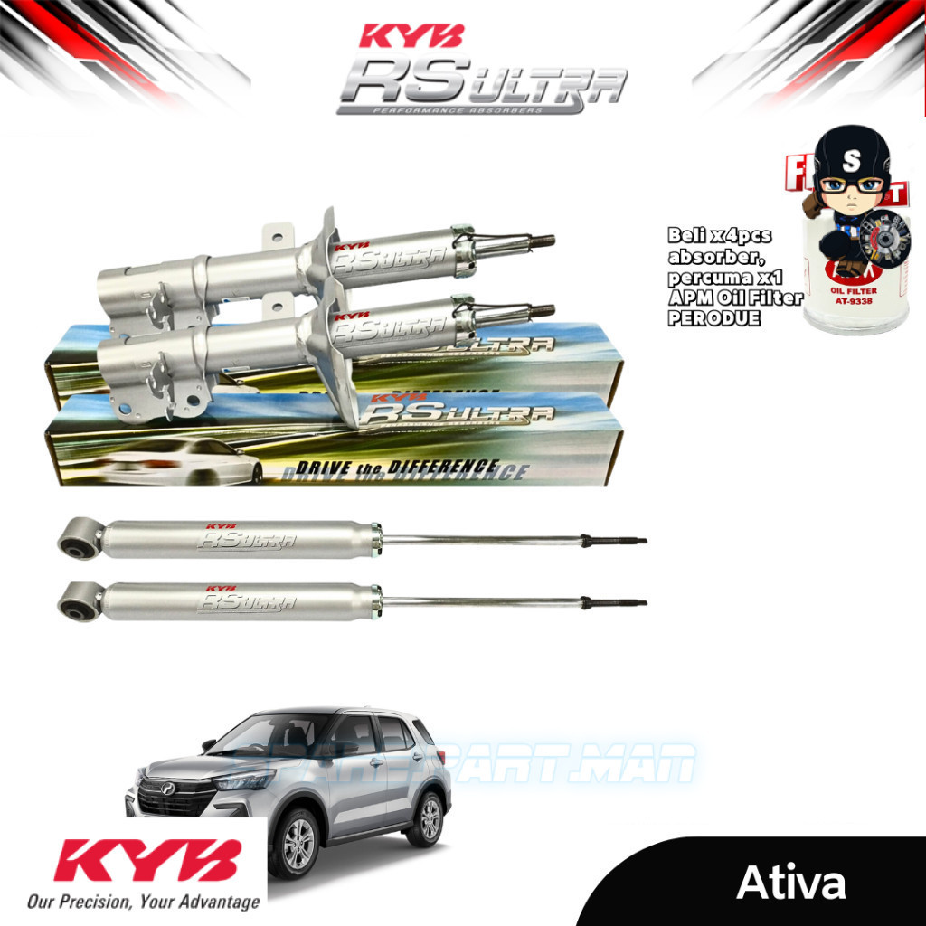 KYB RS ULTRA Perodua Ativa Heavy Duty Sport Gas Absorber Front/Rear Set ...