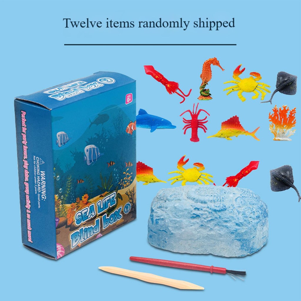 Dig Out Clay Fossils Of Marine Animals Blind Box Diy Educational ...