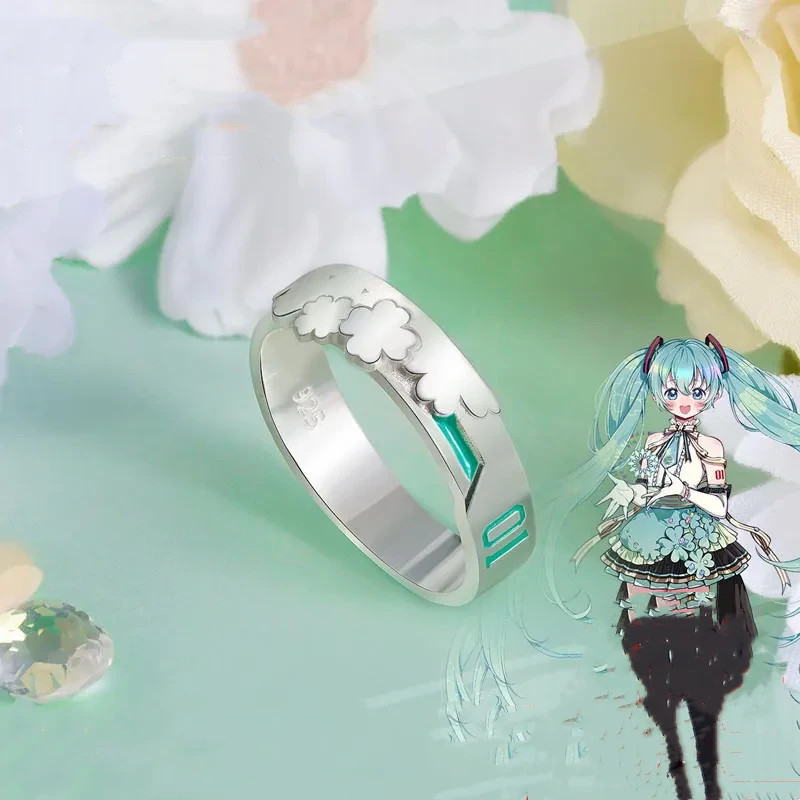 Hatsune Miku ring Trendy anime merchandise flower engrave cute gentle ...