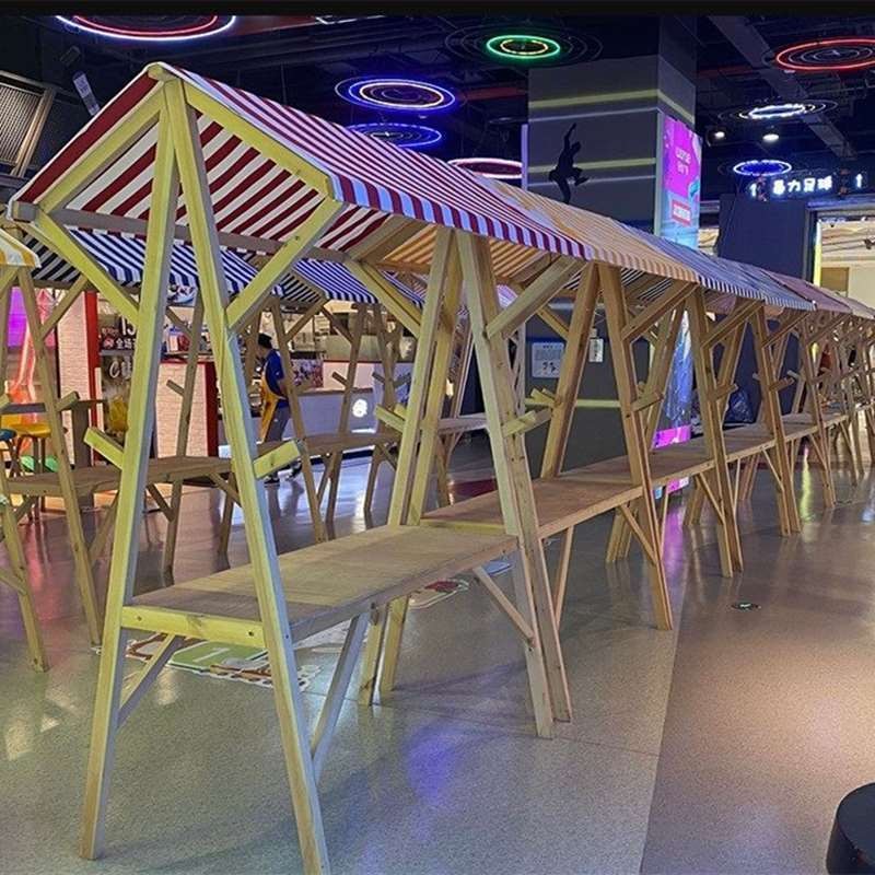 Teh herba booth rak paparan buatan kayu booth aktiviti perancah kereta ...