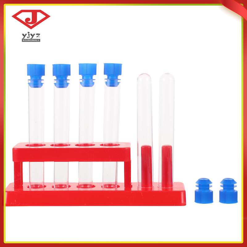Plastic Test Tube Scientific Experiment Toy Tubes with Rack for Kids ...