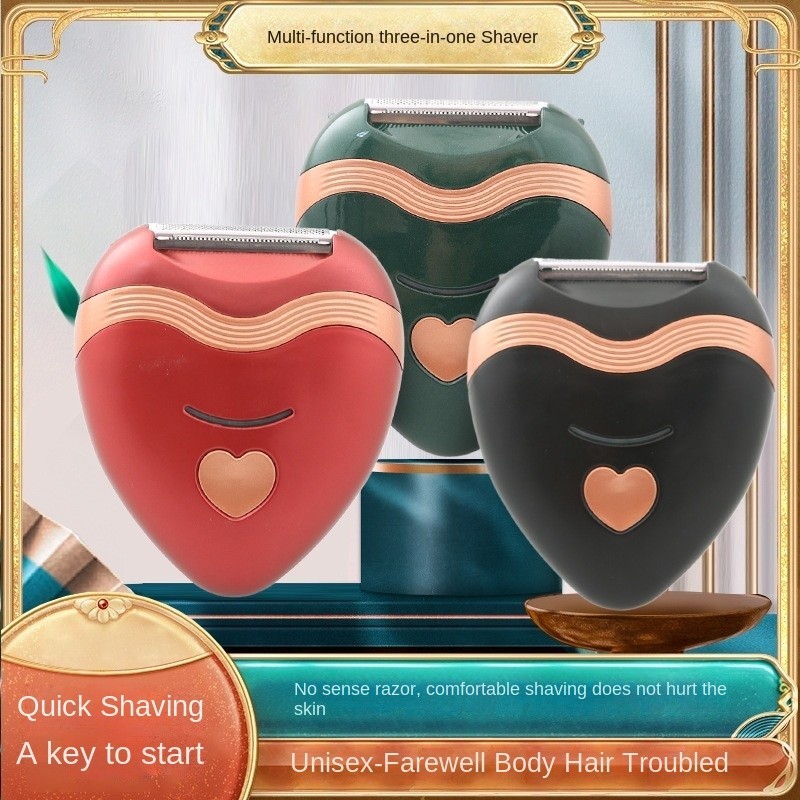 Electric Three-in-One Shaver Armpit Hair Leg Hair Lip Hair Private Parts Trimming Ladies Hair ...