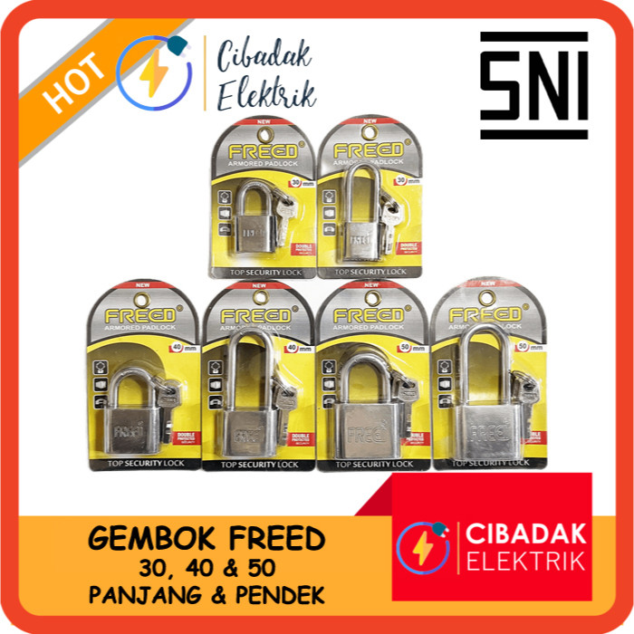 Original FREED PADLOCK Size 30, 40, 50 and 60mm SHORT AND LONG Neck ...