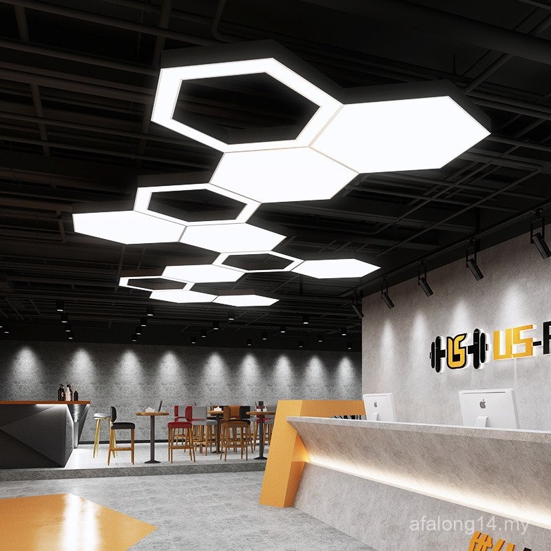 Led Hexagonal Honeycomb Modeling Light Gym Internet Cafe Office ...