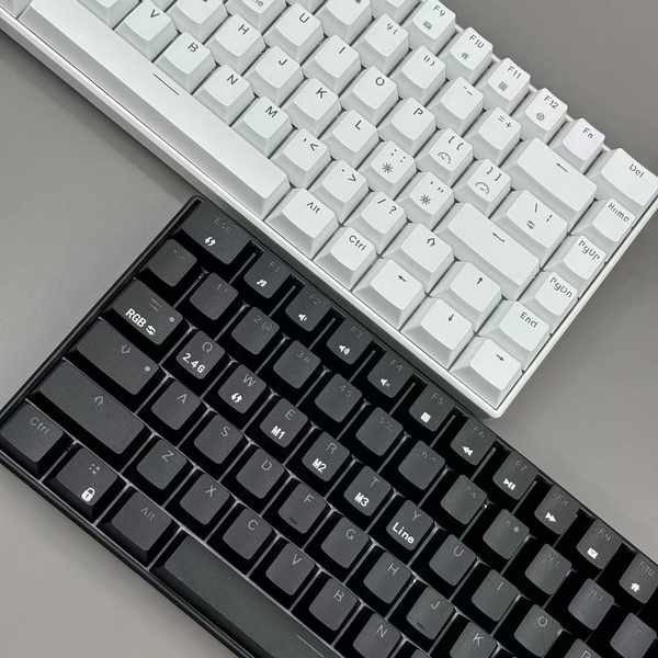 wireless keyboard mechanical keyboard 82-key Three-Mode Rechargeable ...