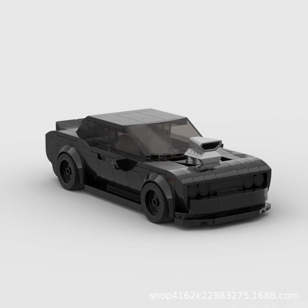 Moc Building Blocks speed Series 8 Grid Car Dodge Challenger Compatible ...
