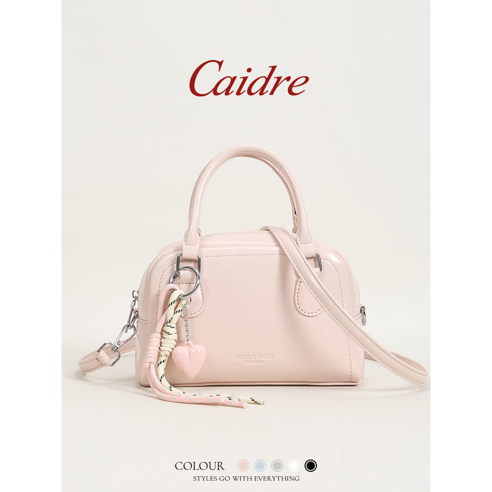 Caidre Cute Bowling Bag Portable Luxury Female Bag Trendy Commuter Work ...