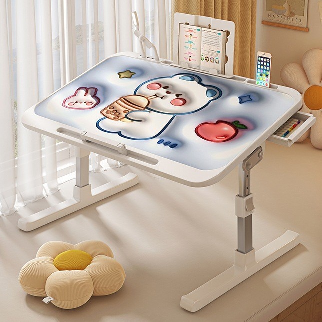【FYS】Bed Small Table Liftable Computer Desk Foldable Study Table ...