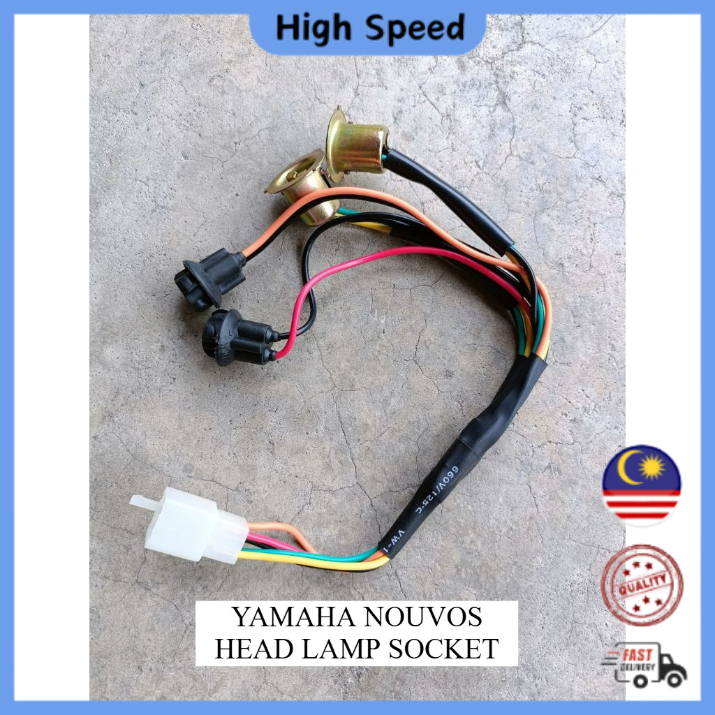 YAMAHA NOUVOS NOUVO S HEAD LAMP SOCKET SOKET LAMPU DEPAN LIGHT HOLDER WIRE HEAD LIGHT SOCKET ...