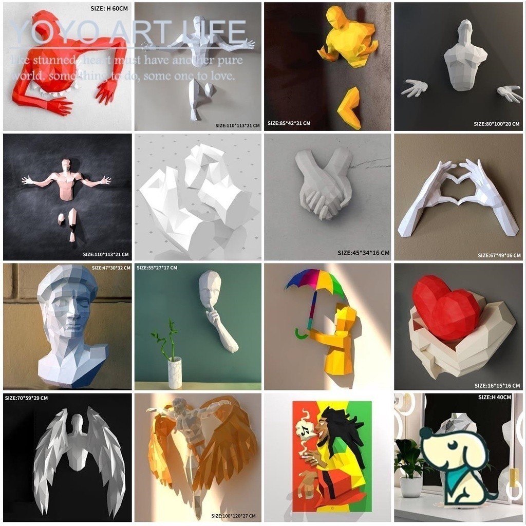 Godz K2 Creative Paper Model Character Paper Model Body Model Wall ...