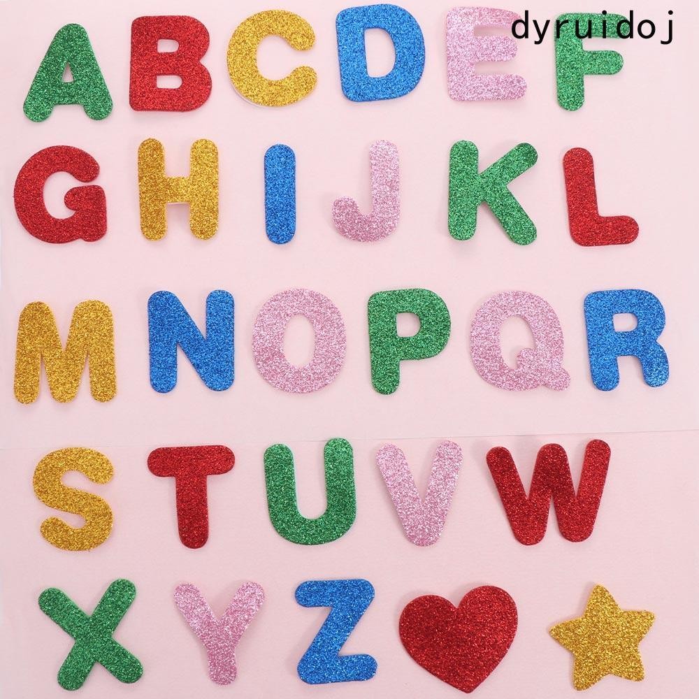 DYRUIDOJ Foam Letter Sticker, A-Z Letters Self-adhesive Glitter ...