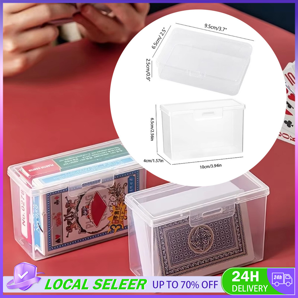 3Pcs Empty Box Transparent Multi functional card Playing Card Box Poker ...