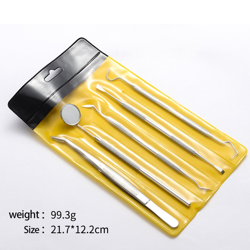 Stainless Steel Dental Tool Set Oral Cleaning Kit Dentist Tools ...